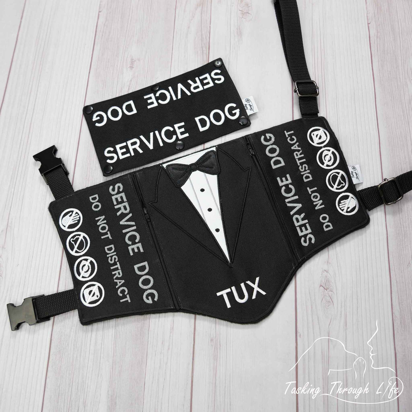 Tux/Suit Custom Service dog vest or cape – Tasking Through LIfe