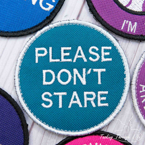 PLEASE DON'T STARE 3" Patch - P28 – Tasking Through LIfe