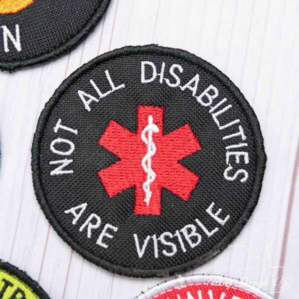 NOT ALL DISABILITIES ARE VISIBLE 3" Patch - P20 – Tasking Through LIfe