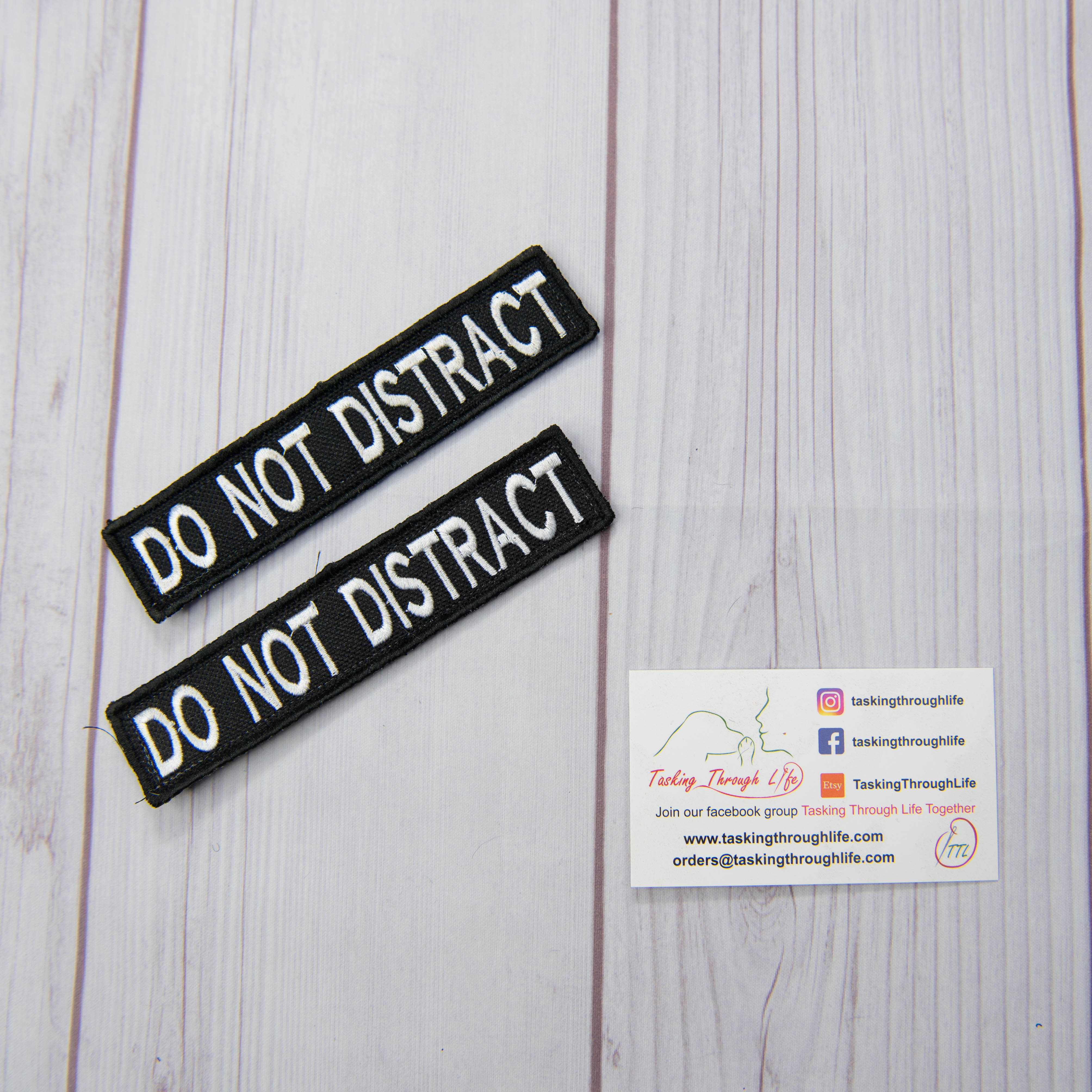 2 patch set - DO NOT DISTRACT 1x5" Patch - P55 – Tasking Through LIfe